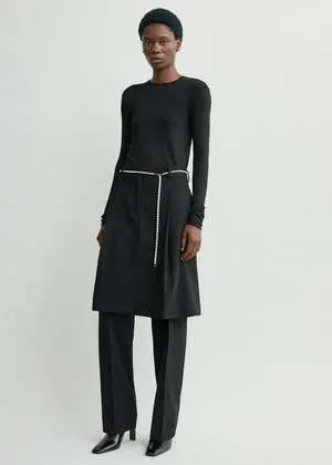 TOTEME Long-sleeve Jersey Top - Black