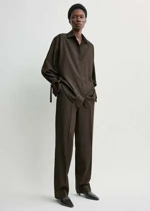 TOTEME Tie-cuff Shirt - Pepper