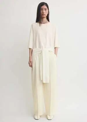 TOTEME Wide Fluid Trousers - Ecru