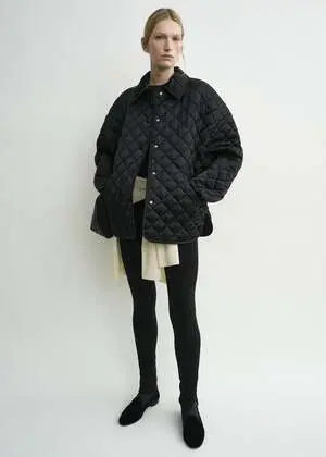 TOTEME Collared Quilted Jacket - Black