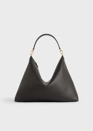 TOTEME Bevel Grained-leather Bag - Black