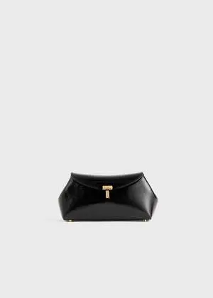 TOTEME Mini T-lock Naplack Clutch - Black