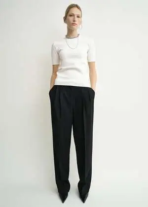 TOTEME Double-pleat Tailored Trousers - Black