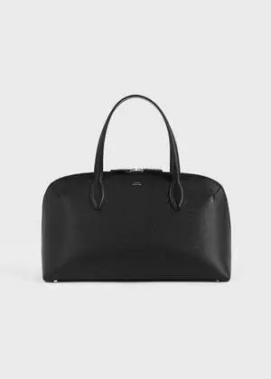 TOTEME Medium Grained-leather Day Tote - Black
