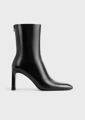 TOTEME Bar Glossy Leather Boots - Black