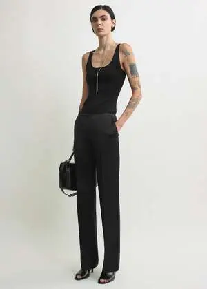 TOTEME Easy Raw Edge Trousers - Black