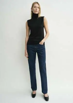 TOTEME Sleeveless Fine Turtleneck - Black