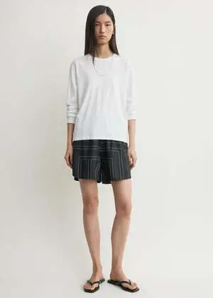 TOTEME Monogram Silk Pj Shorts Black - Black Monogram