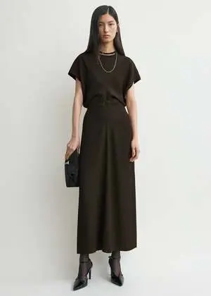 TOTEME Slouch Waist Dress - Bark