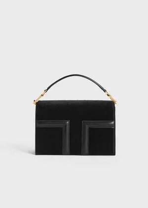 TOTEME Mini T-flap Pony Hair Bag - Black