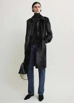 TOTEME Pony Hair Coat - Black