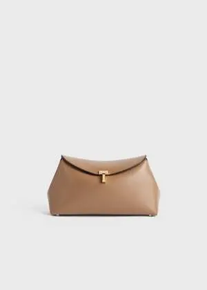 TOTEME T-lock Leather Clutch