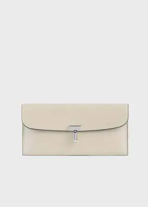 TOTEME T-lock Leather Wallet - Fawn