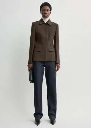 TOTEME Cinched Pocket Jacket - Bark