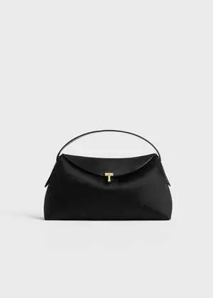 TOTEME T-lock Pony Hair Top Handle - Black
