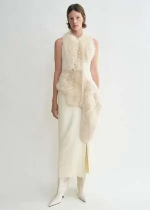 TOTEME Shearling Appliqué Dress