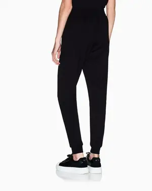 Armani Exchange Ribbed Cuff Joggers In Stretch Scuba