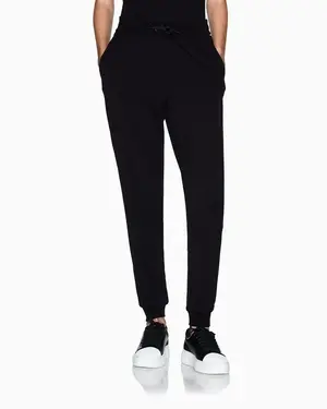 Armani Exchange Ribbed Cuff Joggers In Stretch Scuba