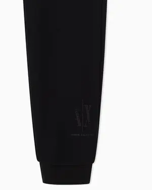 Armani Exchange Ribbed Cuff Joggers In Stretch Scuba