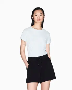 Armani Exchange Scuba Fabric Shorts With Lettering Logo