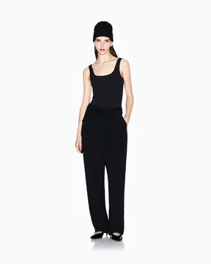Armani Exchange Scoop-neck Bodysuit In Stretch Jersey With Logo Essential