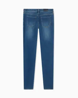 Armani Exchange Super Skinny Jeans In Stretch Cotton With Fading
