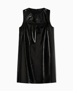 Armani Exchange Wet Look Vinyl Minidress