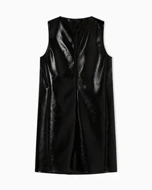 Armani Exchange Wet Look Vinyl Minidress