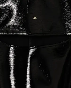 Armani Exchange Wet Look Vinyl Minidress