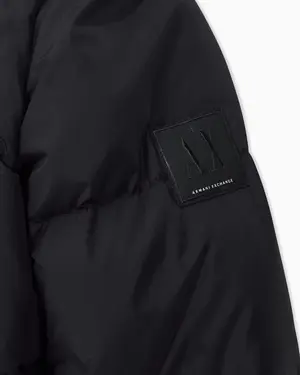 Armani Exchange Down Jacket In Downproof Nylon - Black