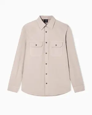 Armani Exchange Cotton Ripstop Shirt - Beige