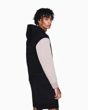 Armani Exchange Bonded Stretch Cotton Zip-up Sweatshirt