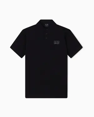 Armani Exchange Cotton Polo Shirt - Black