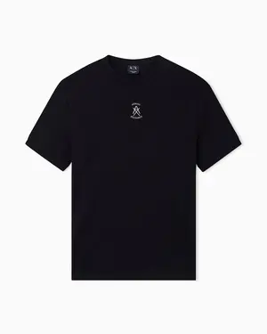 Armani Exchange Slim-fit T-shirt In Ribbed Cotton