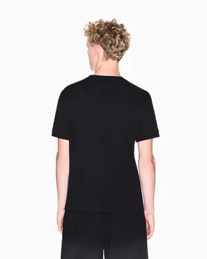 Armani Exchange Slim-fit T-shirt In Ribbed Cotton
