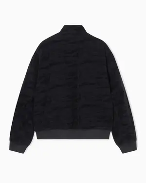 Armani Exchange Blouson In Jacquard Denim Fabric