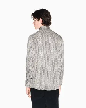Armani Exchange Regular Fit Shirt With Allover Logo Print