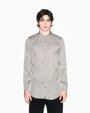Armani Exchange Regular Fit Shirt With Allover Logo Print
