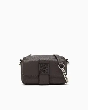 Armani Exchange Camera Case Messenger Bag In Coated Fabric - Brown
