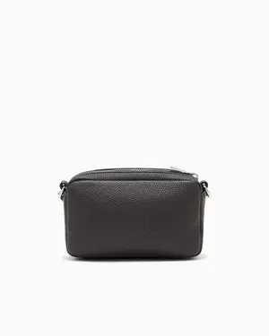 Armani Exchange Camera Case Messenger Bag In Coated Fabric - Brown