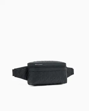 Armani Exchange Waist Bag With An Embossed Pattern And Adjustable Strap