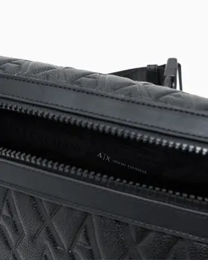Armani Exchange Waist Bag With An Embossed Pattern And Adjustable Strap