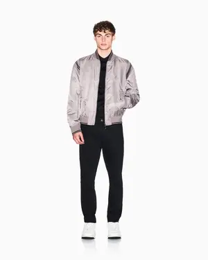 Armani Exchange Stretch Cotton Shirt With Contrasting Profiles - Black