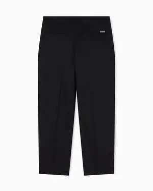 Armani Exchange Straight-leg Wool Blend Trousers