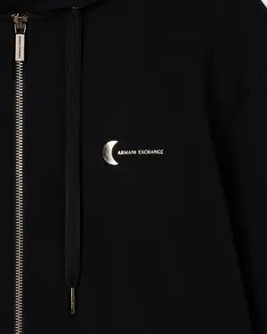 Armani Exchange Zip-up Sweatshirt In French Terry Cotton