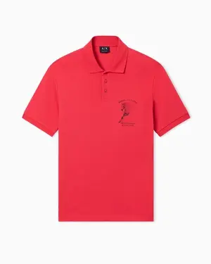 Armani Exchange Classic Cotton Pique Polo With Horse