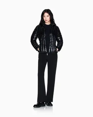 Armani Exchange Recycled Foil Padded Jacket With Metallic Effect