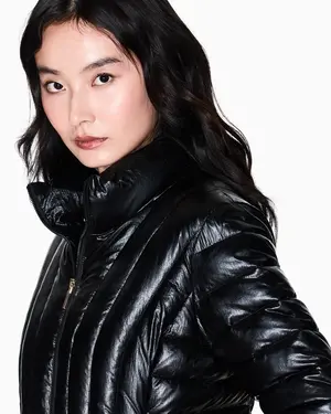 Armani Exchange Recycled Foil Padded Jacket With Metallic Effect