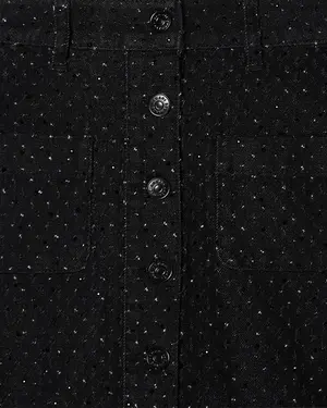 Armani Exchange Denim Mini Skirt With Rhinestone Appliques