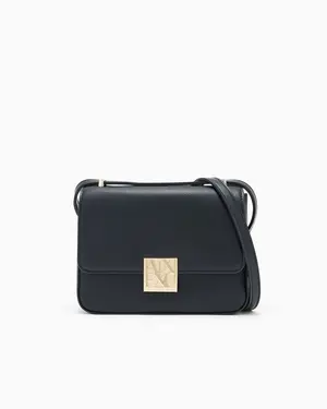 Armani Exchange Messenger Bag In Coated Fabric - Black